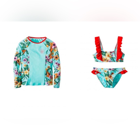 Disney | Swim | Roxy Girl Disney Little Mermaid Bikini And Matching ...